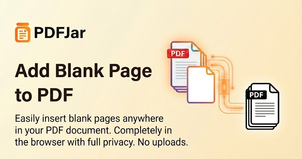 Add Blank Page to PDF - Free Online Tool | PDFJar
