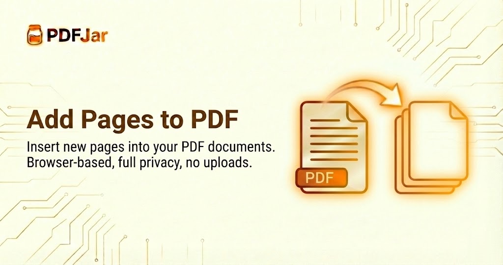 Add Pages to PDF - Free Online Tool | PDFJar