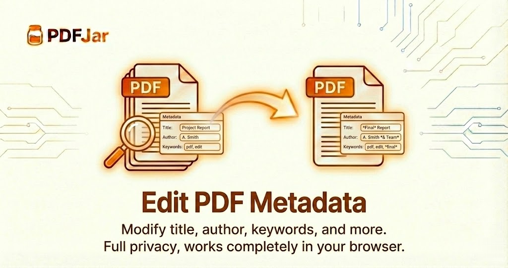 Edit PDF Metadata - Free PDF Metadata Editor | PDFJar