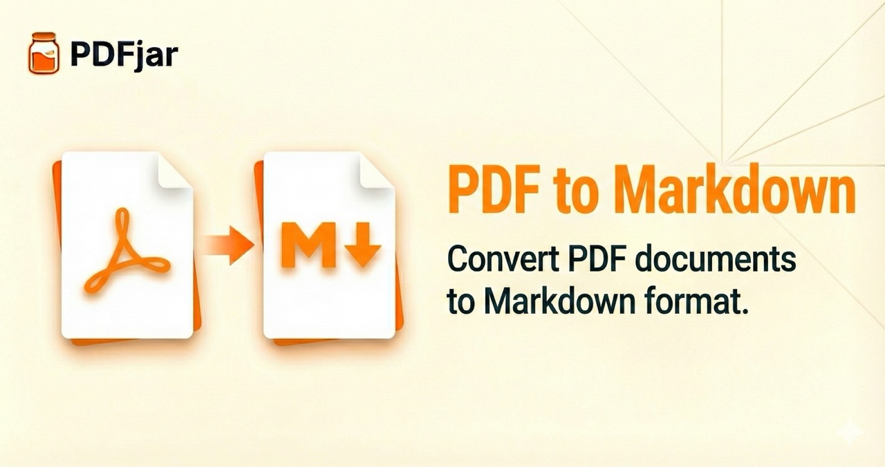 PDF to Markdown Converter - Free PDF to MD Tool | PDFJar