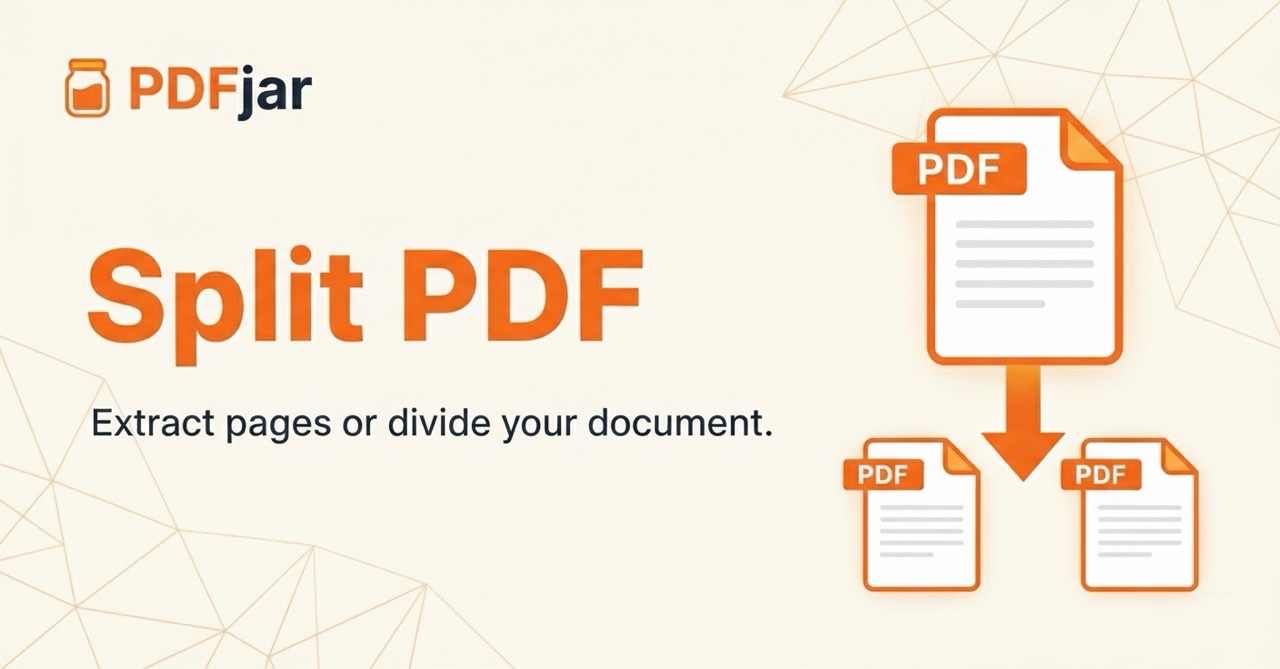 Split PDF Files - Free Online PDF Splitter Tool | PDFJar